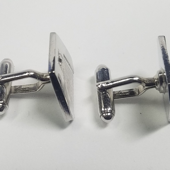 Anson | Accessories | Vintage Anson Silver Diamond Cufflinks | Poshmark
